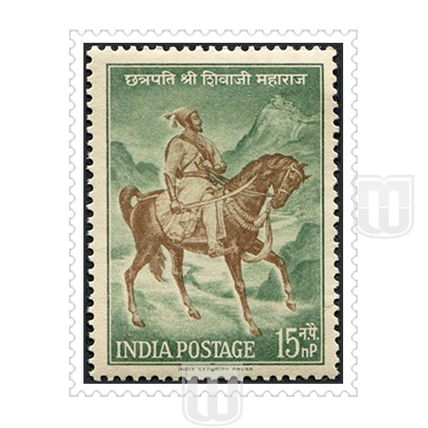 Chhatrapati Shri Shivaji Maharaj | 17-04-1961 | Philcent # 572, SG #437 ...