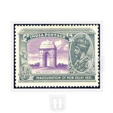 Half Anna stamp of King George V | SG # 227 Philcent # 194 | Mintage World